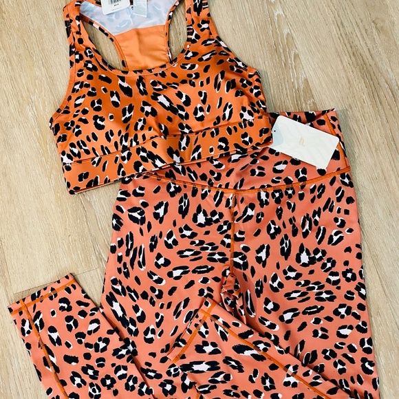 Fabletics | Pants & Jumpsuits | Nwt Fabletics Cheetah Top And Bottom ...
